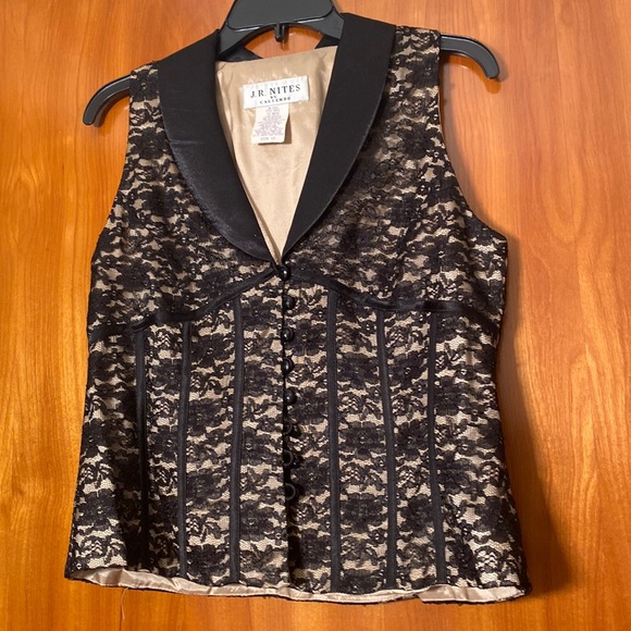 Tops | Vintage Lace Vest Top From Jr Nites By Caliendo | Poshmark